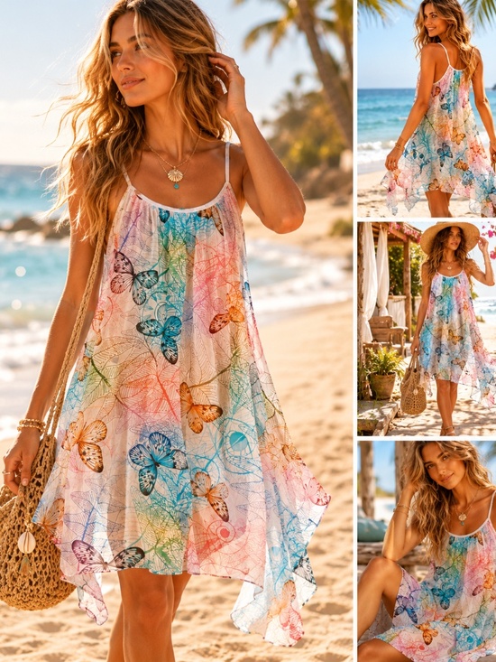 Beyond Capri | Dresses | Beyond Capri Silk Dress Os Italy Beach Fairy ...